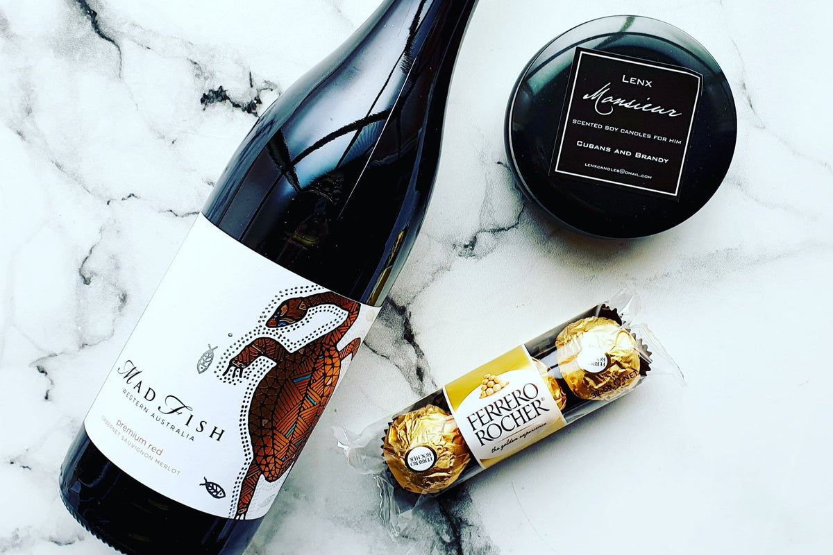 Weekend Vibes Gift Box | Wine, Candle & Chocolate | Perth – Confetti Box Co